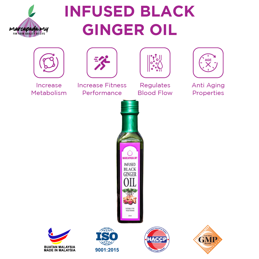 Infused Black Ginger Oil (Minyak Halia Hitam) – MARCAPADA.MY